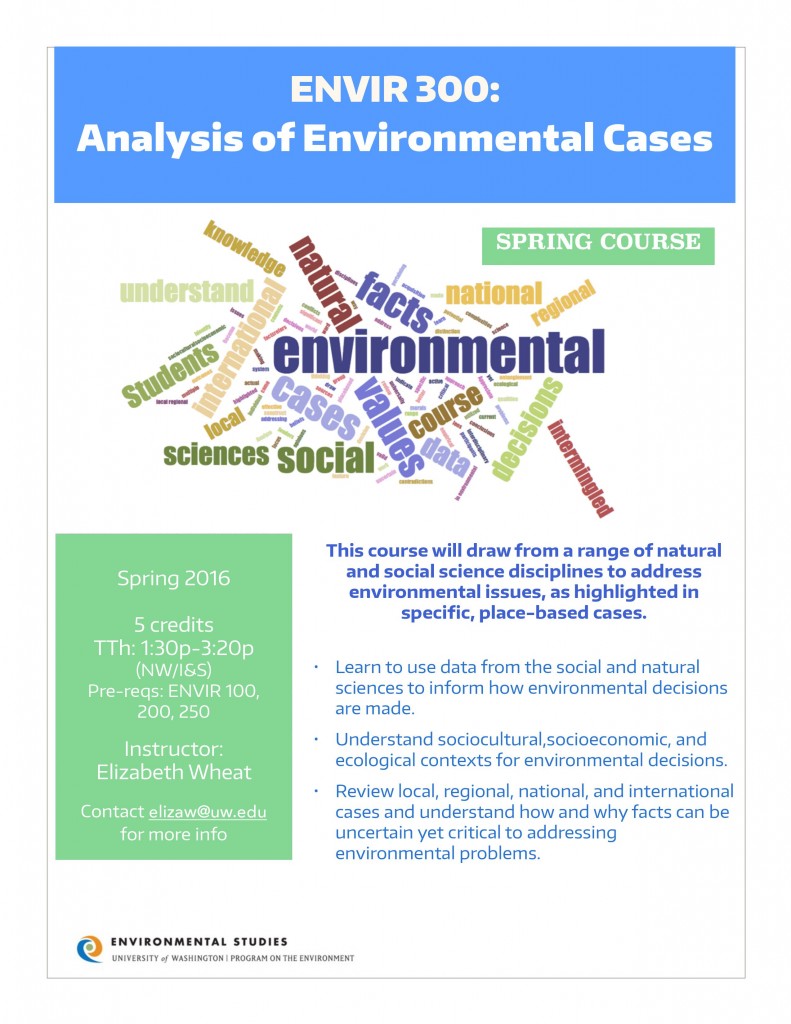 Program on the Environment » Environmental Studies Spring Courses